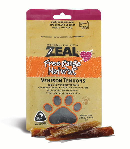 Zeal Dog Venison Tendons Treats (125g) – Gaia Pets